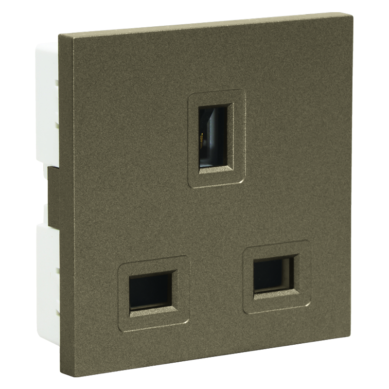 VETi 3 AURA - 13A British Socket Module - Modular | MajorTech