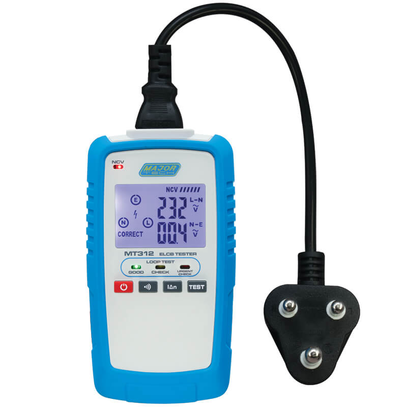 RCD/ELCB, Loop & Polarity Tester | MajorTech